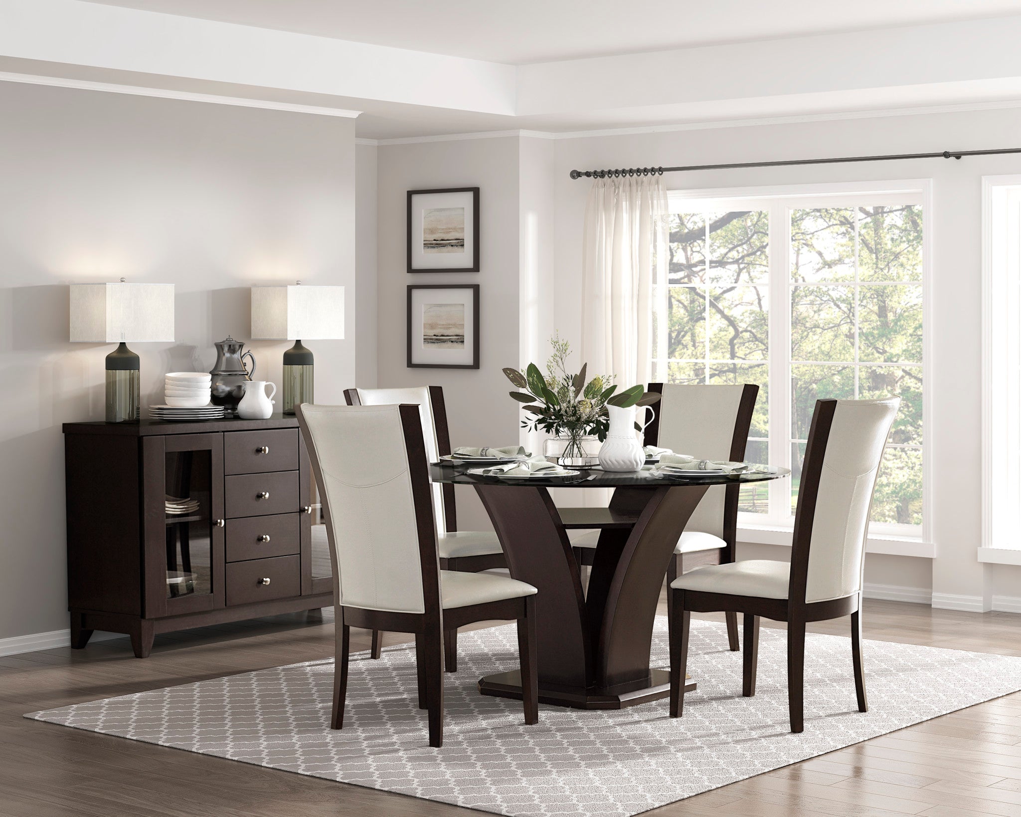 Daisy Espresso Finish Server – Top-Line Furniture